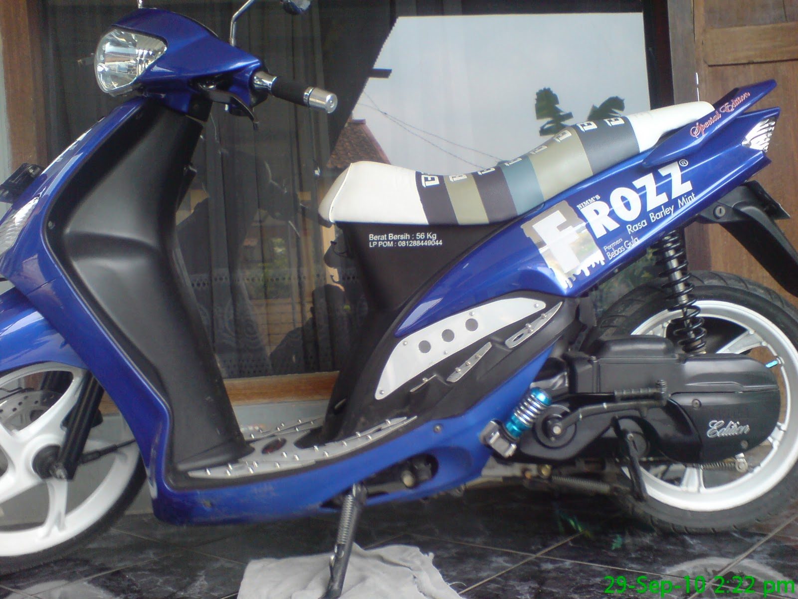 Modifikasi Mio Biru Simple | Modifikasi Motor Kawasaki Honda Yamaha
