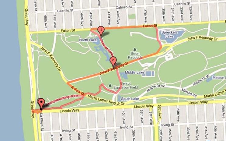 3 miles in Golden Gate Park