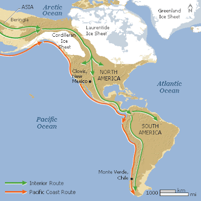 Map Catalog: Thematic map of Ice Age Migration
