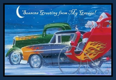 Free Christmas Cards: Hot Rod Christmas Cards
