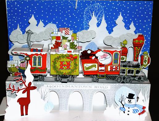 Free Christmas Cards: Merry Christmas Train Card, Xmas Train Wishes