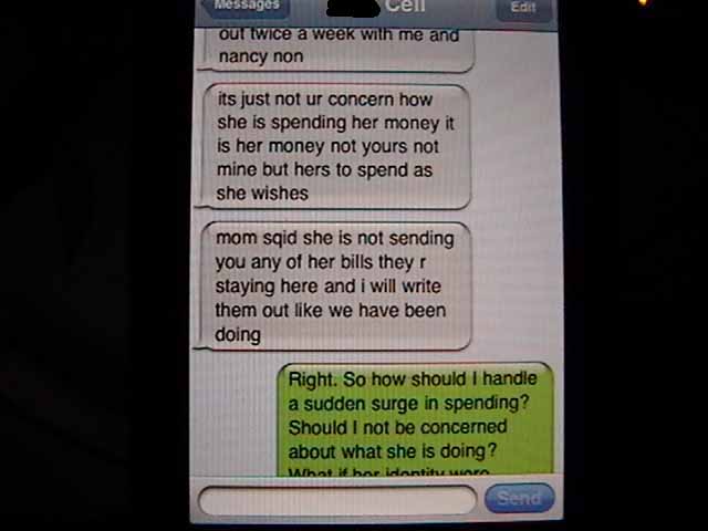 Elder Financial Abuse: Our text messages