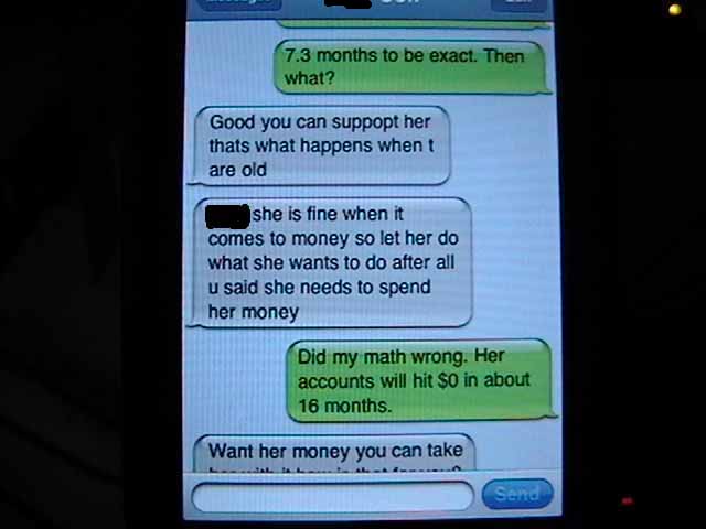 Elder Financial Abuse: Our text messages