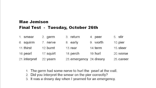Life on the Beach: Mae Jemison Spelling Words and Dictation Sentences