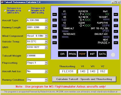 Flight is: Takeoff Performance Calculator Airbus