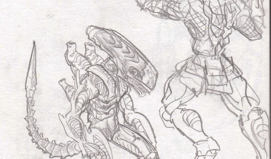 Alien Drawings In Pencil