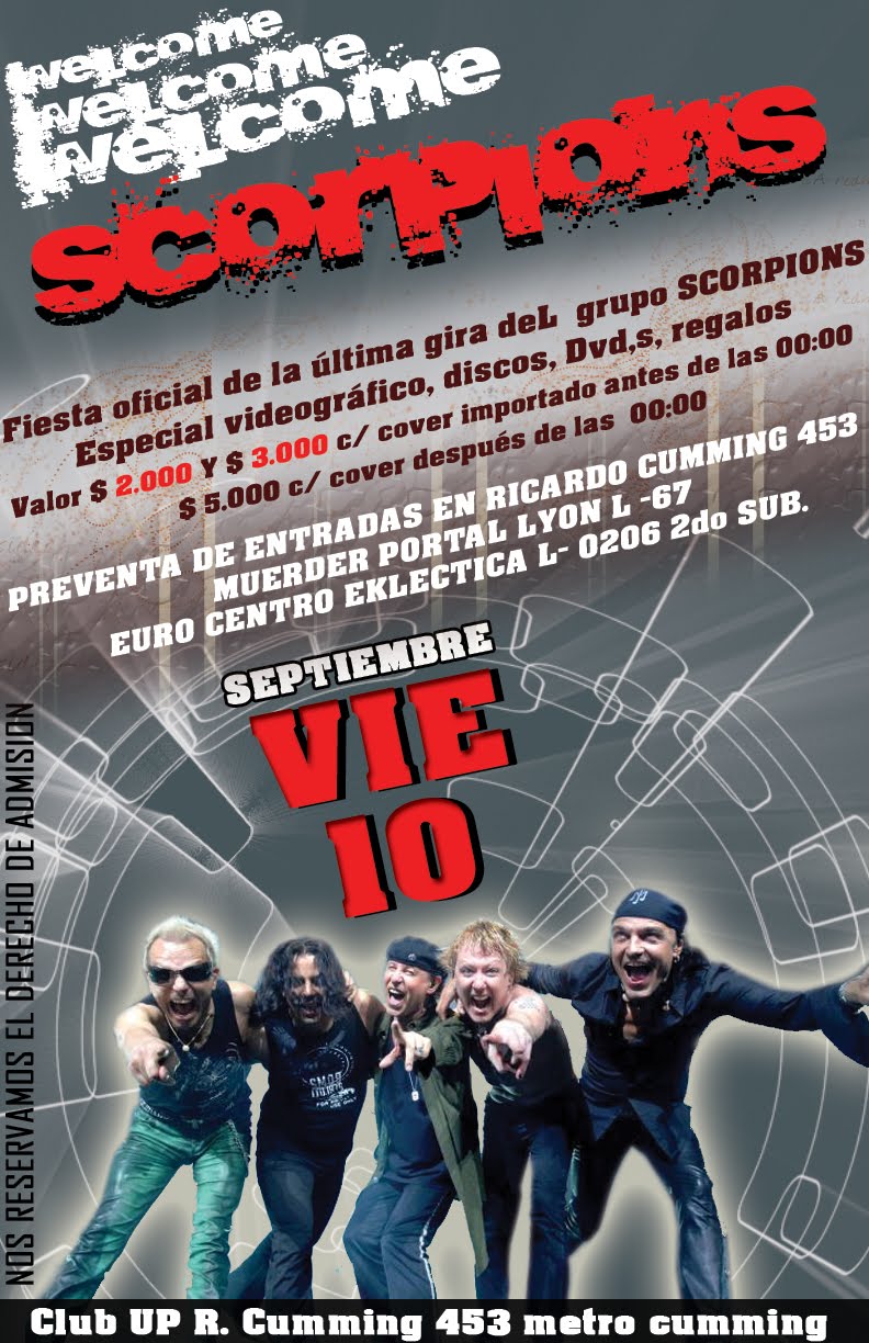 .: VIVE LA PREVIA OFICIAL DE SCORPIONS EN CHILE