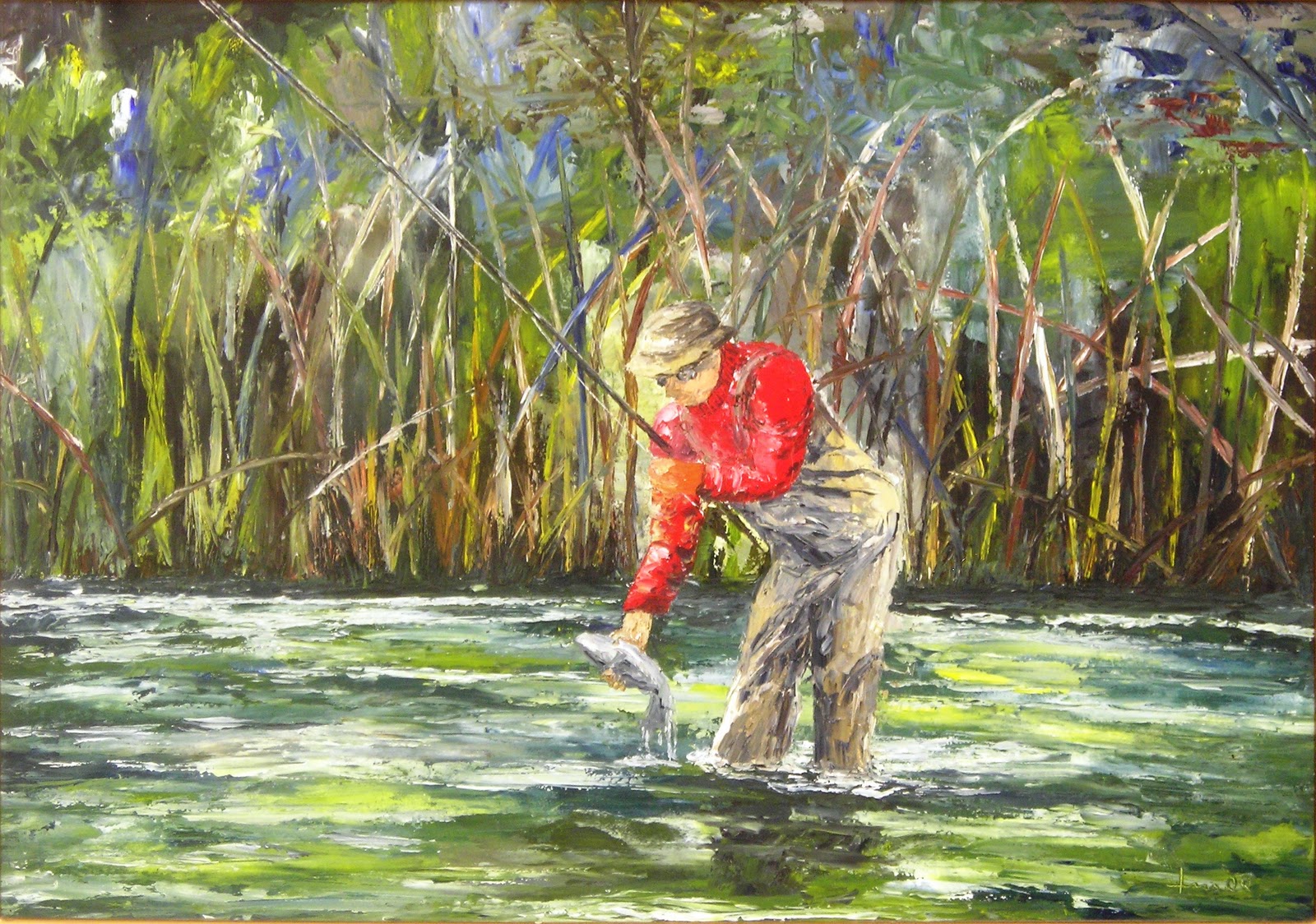 JUAN MANUEL OJEDA + PINTURAS OLEO CON ESPATULA: Pescando I - Fly ...