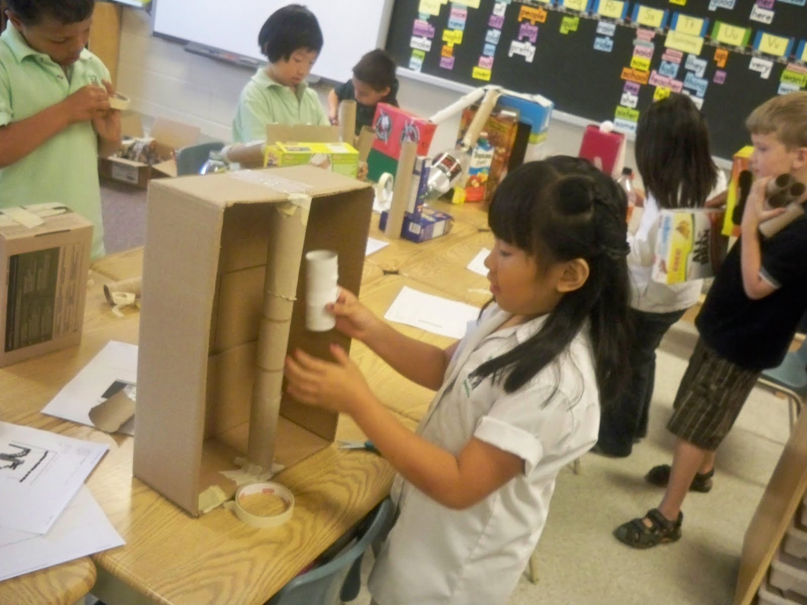 Grades 1 And 2 At Ancaster Meadow School: Building Park Structures