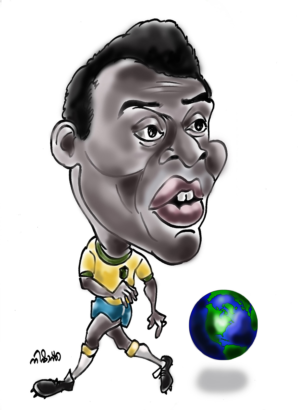Nishu's World of Caricatures: Pele ( 2010 )