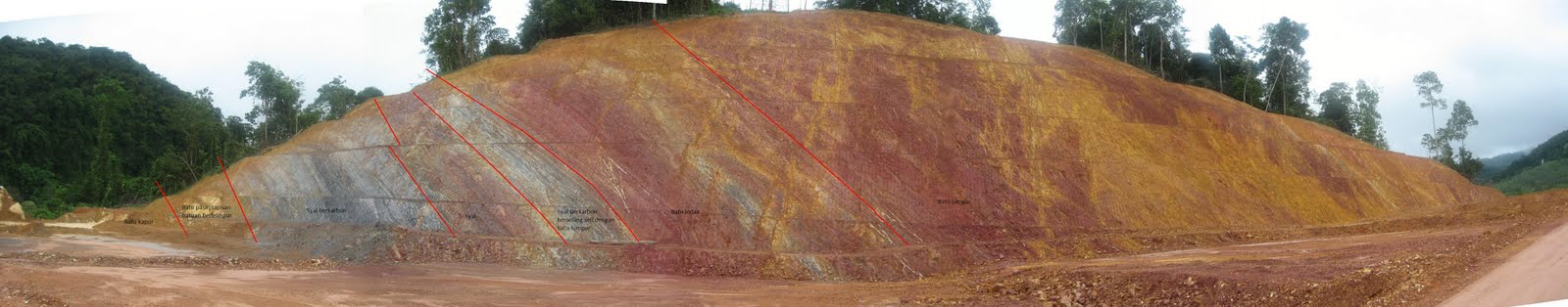 Blog Geologi Malaysia: Singkapan batuan di Bandar Gua Musang, Kelantan