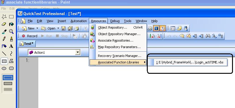 Quick Test Professional Tutorials Associate Function Libraries To A Test In Qtp 9 2