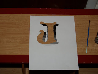 Craft Envy: Stencil Monogrammed Book Shelf