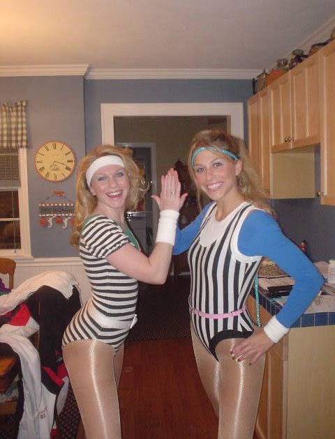 Shiny Pantyhose Workout In Shiny Pantyhose Whit Leotard