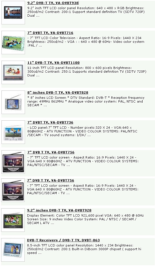 DVB-T (Digital Video Broadcasting -Terrestrial): Sample DVB-T LCD TV 7 ...