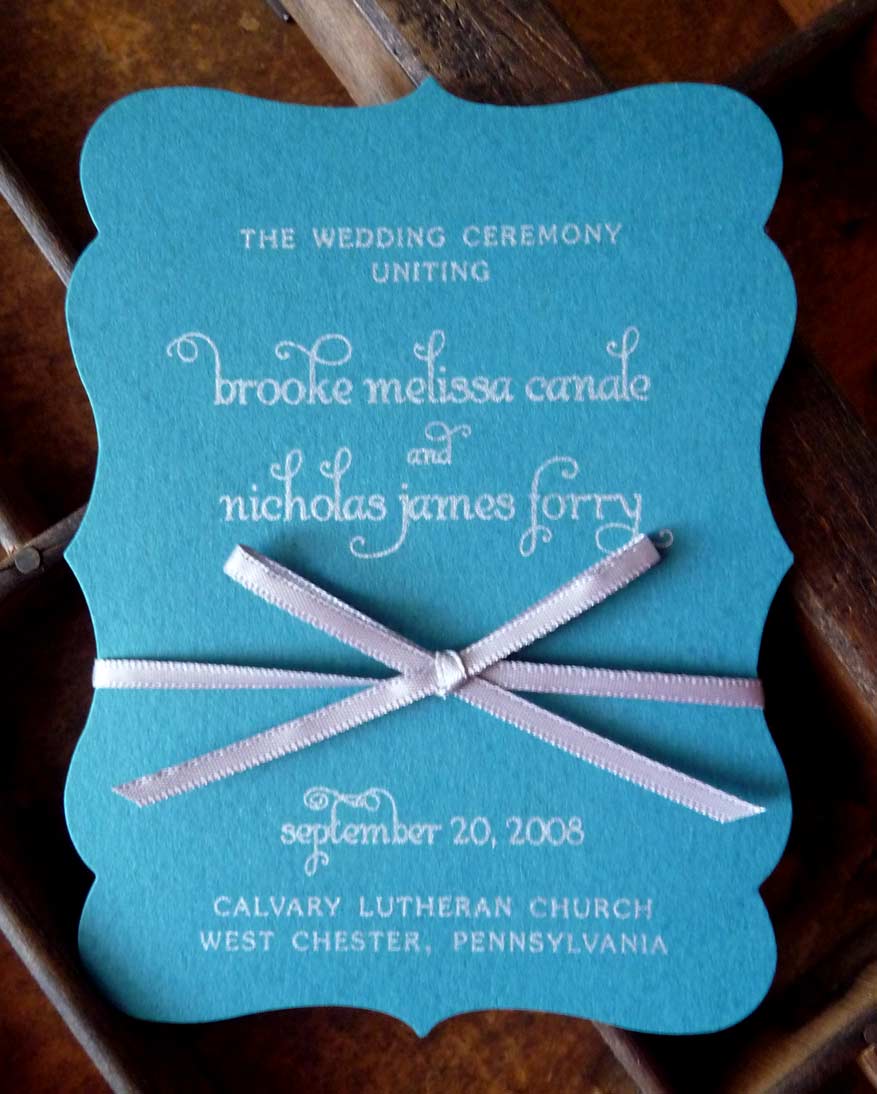 mrs. cupcake's wedding blog: The Cupcakes' Accordion-Fold Pocket Programs
