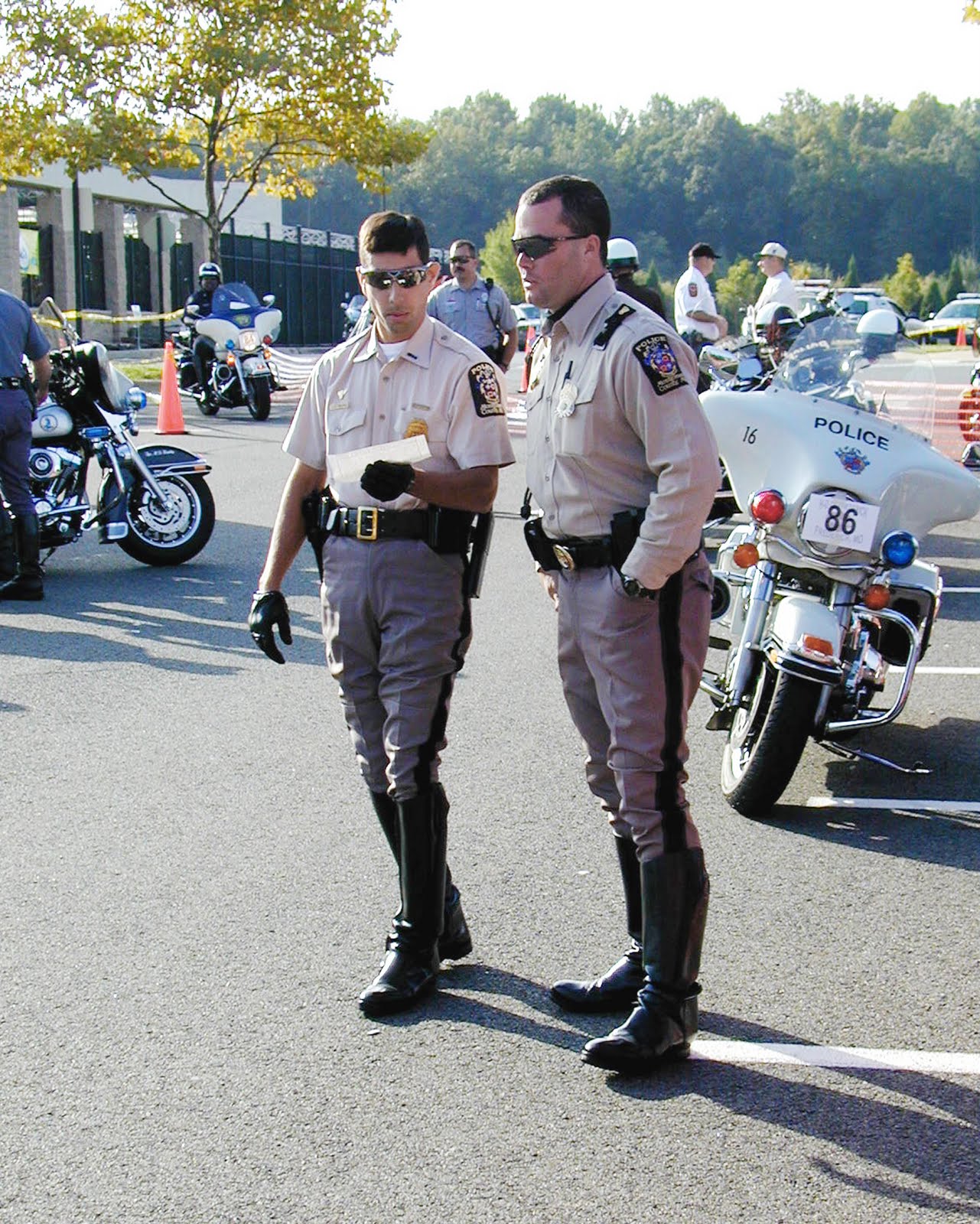 Gloved and Booted Men: Hot gloved cops, sometimes booted