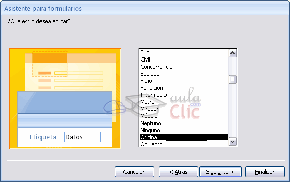 Microsoft Access 2007: ASISTENTE PARA LA CREACION DE FORMULARIOS (II)