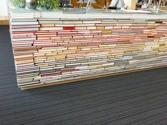Cool Recycled Book Library Desk