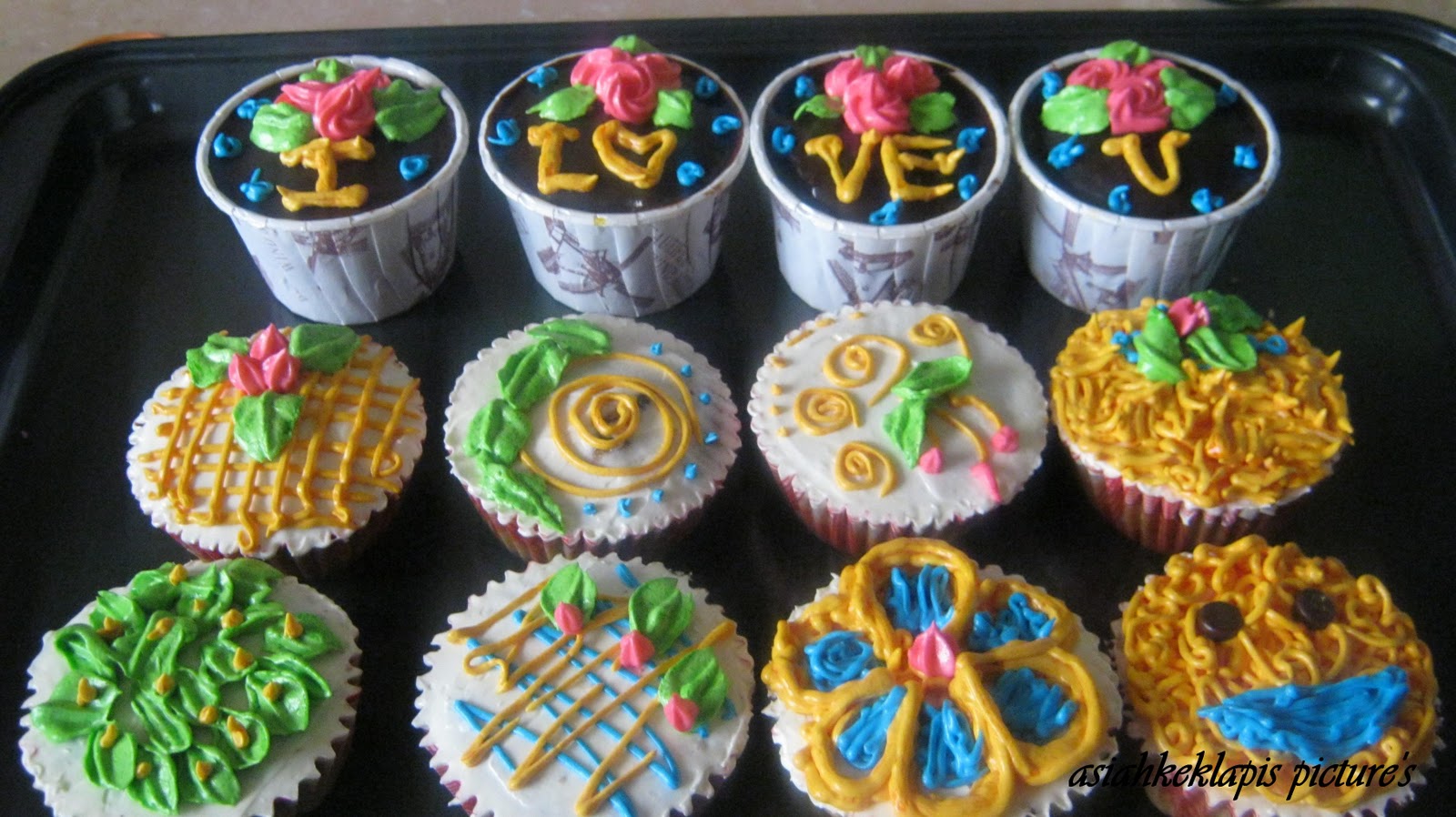 ASIAH KEK LAPIS: BLUEBERRY CUP CAKE-Topping Coklat