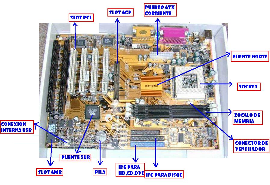 Juan González Campos: conectores internos de la placa.