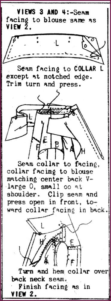 NewVintageLady: Three ways to Sew a Convertible Collar