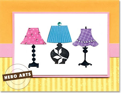 In Joy Rubber Stamps Blog: Hero Arts You Light Up My Life Lamp Cards