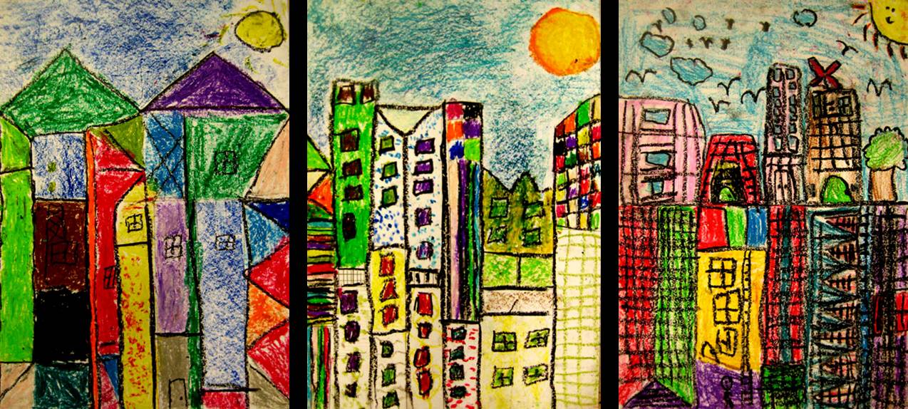 Composite Art & Design: Oil-pastel Rendering 'My Neighbourhood' (P1)