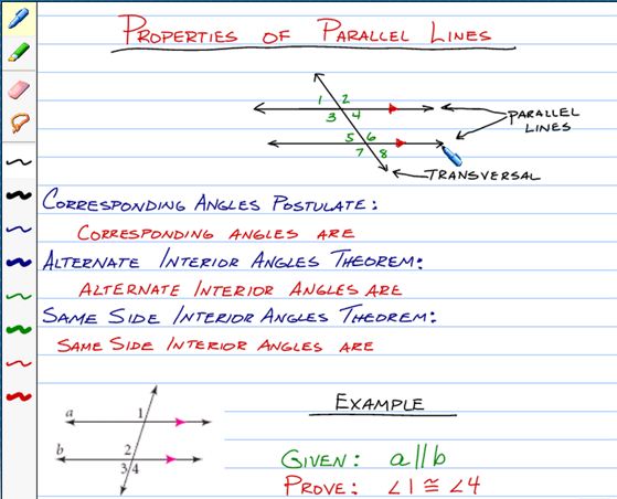 Mr. Yip's Math Class: Properties of Parallel Lines