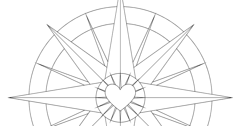 Compass Rose Coloring Page Sketch Coloring Page