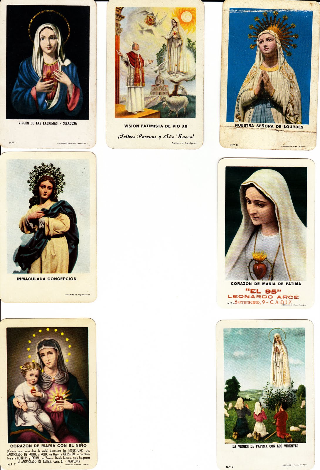 Colecciono calendarios: APOSTOLADO DE FÁTIMA 1