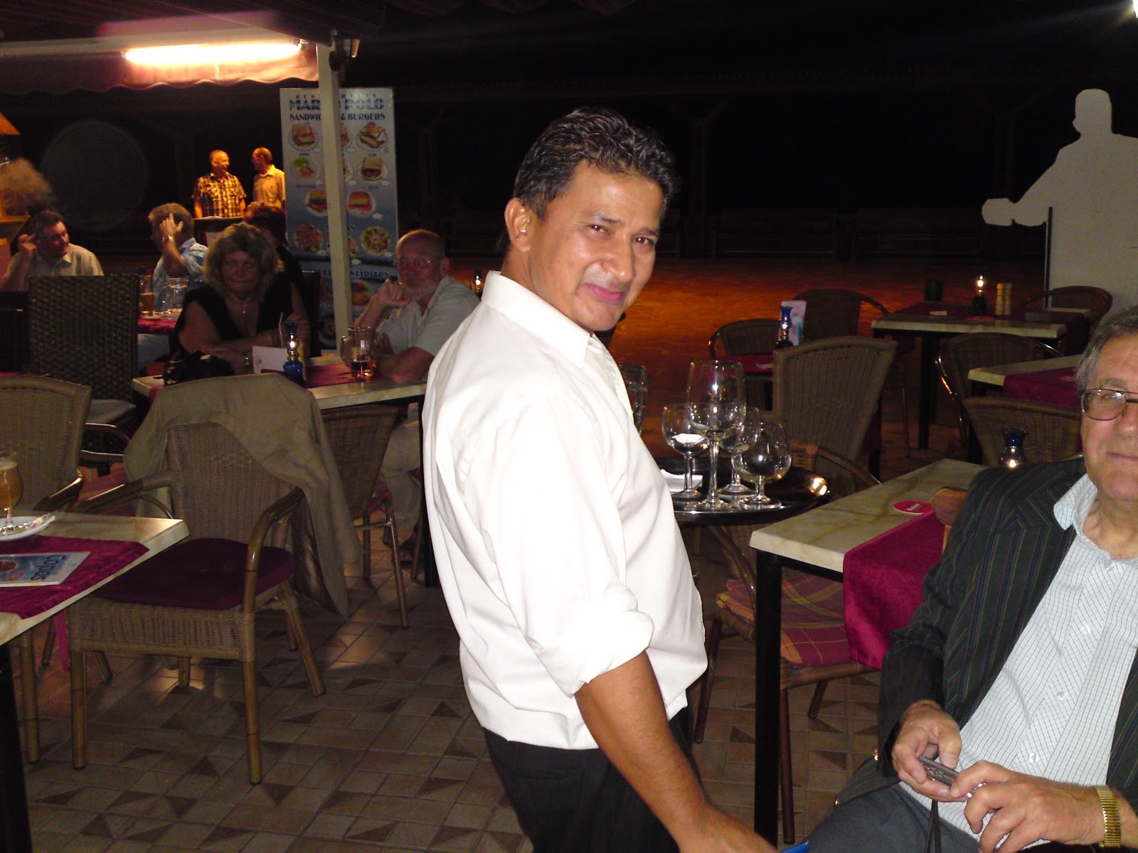 Steven J Towers Fag Break Outside The Bar And Ben Our Waiter From Nepal