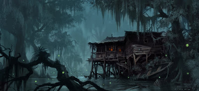 James Finch Art: The Frog Hunter shack