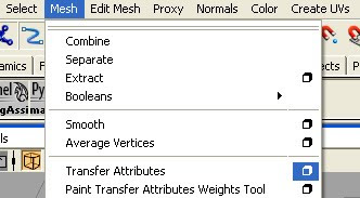 Maya 每日一招: Mesh Transfer Attributes : 轉移 UV 和 形狀