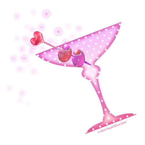 The MARTINI DIVA: PINK MARTINI - New Martini Art from The Martini Diva!