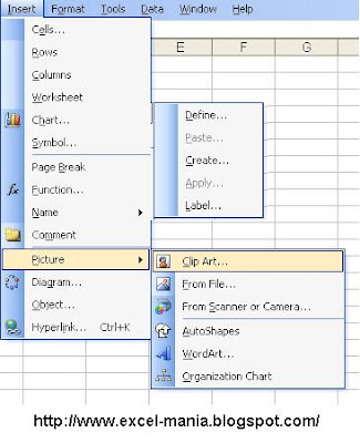 Free Learning of Microsoft Excel: FOURTH GATE : INSERT