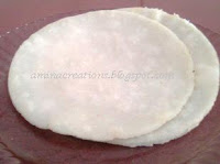 AMINA CREATIONS: CHAPATHI MADE WITH RICE (PASHTE')