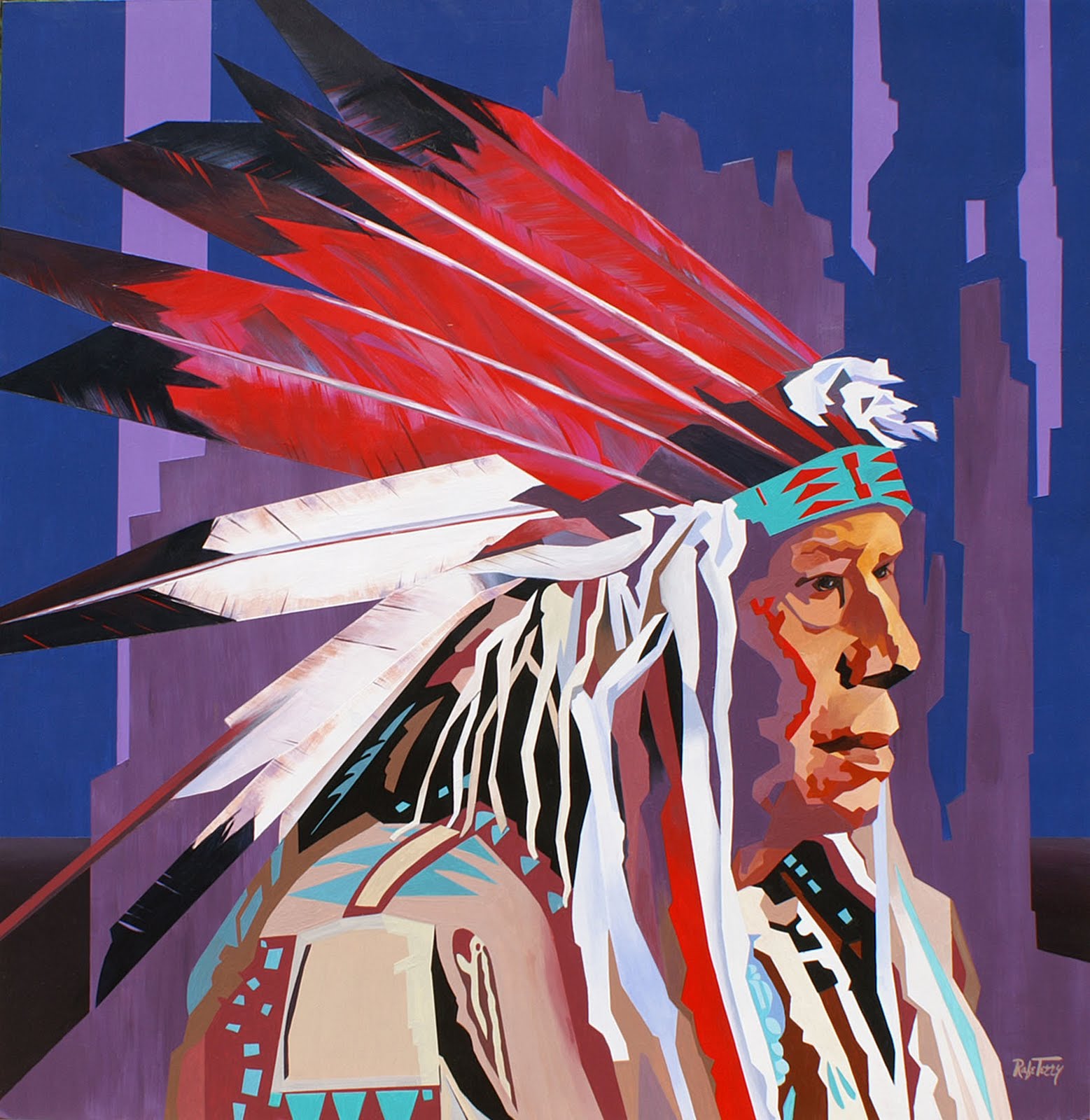 Contemporary Southwest Landscapes and Flowers: Red Feathers