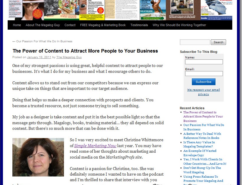 Simple Marketing Blog: Attract Customers With Content: Magalog Guy ...