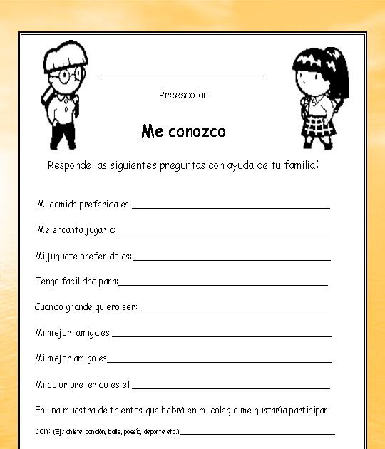 Mi Preescolar: ME CONOZCO PARTE 2
