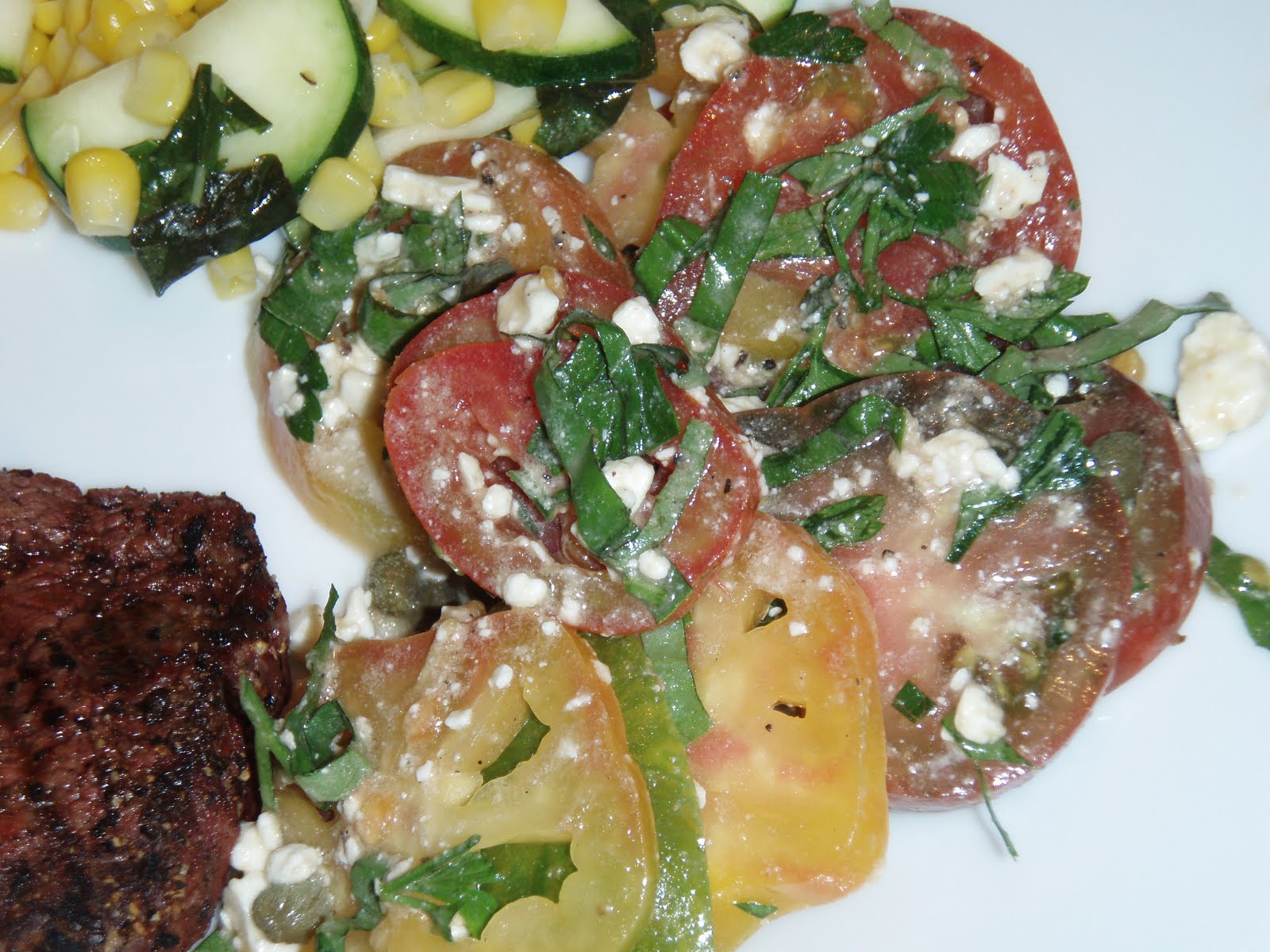 Kristi in the Kitchen: Heirloom Tomato Salad with Herbs & Capers
