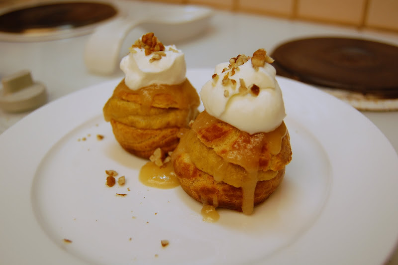 Paper Doll: Pumpkin Custard Profiteroles with Caramel