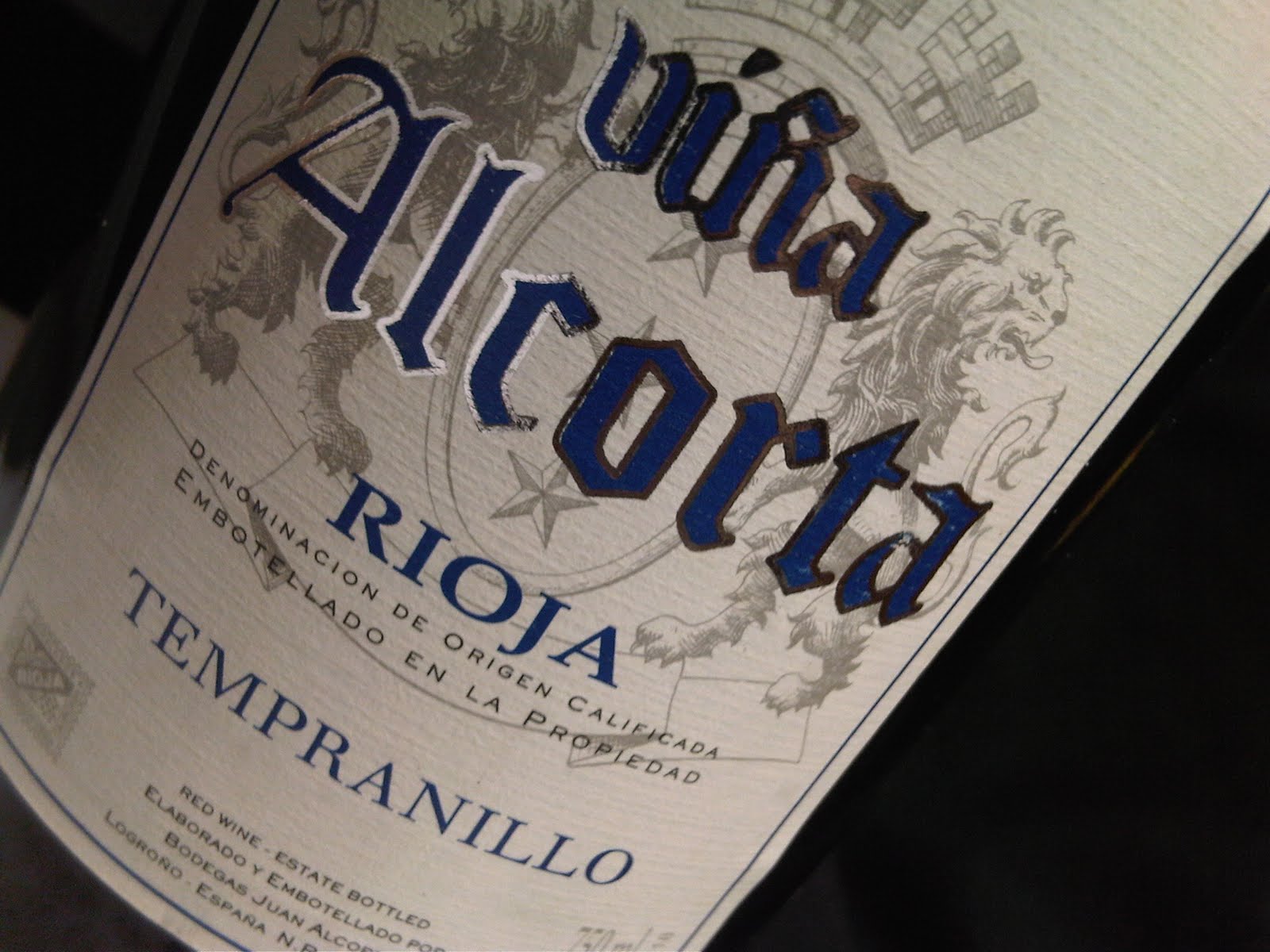 Viña alcorta tempranillo crianza 2001.