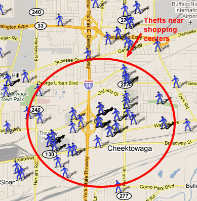 SpotCrime - The Public's Crime Map: Cheektowaga, NY Crime Map