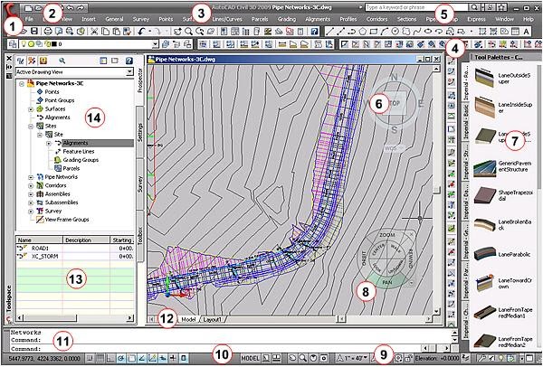 Civil 3D for Civil Engineering: Autocad Civil 3D User Interface Overview