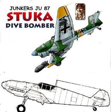 Amantes da Aviação: Ju-87 + Me-109 Paper model
