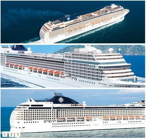 Navio MSC Musica no Brasil.