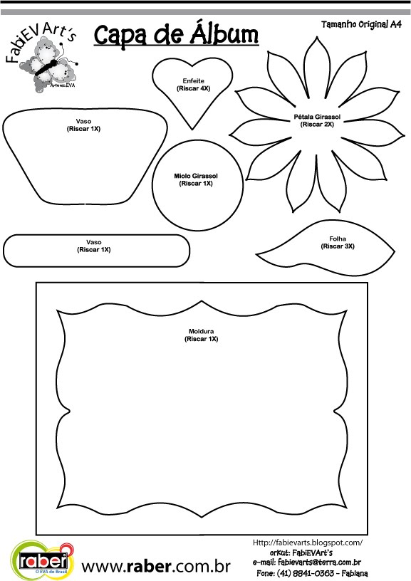 Molde - Linda capa para caderno ou albúm! Olá pessoal, espero que todos ...