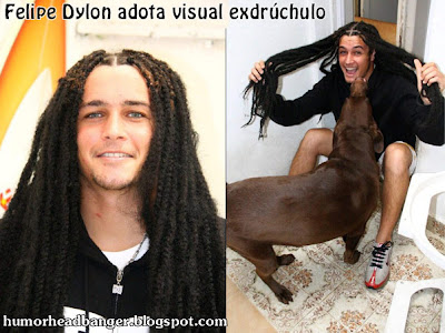 Humor Headbanger: Felipe Dylon e seu novo visual exdrúchulo
