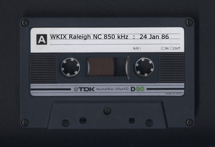 Cape Dx - Gary Deacon: WKIX Raleigh NC 850 kHz QSL and Audio